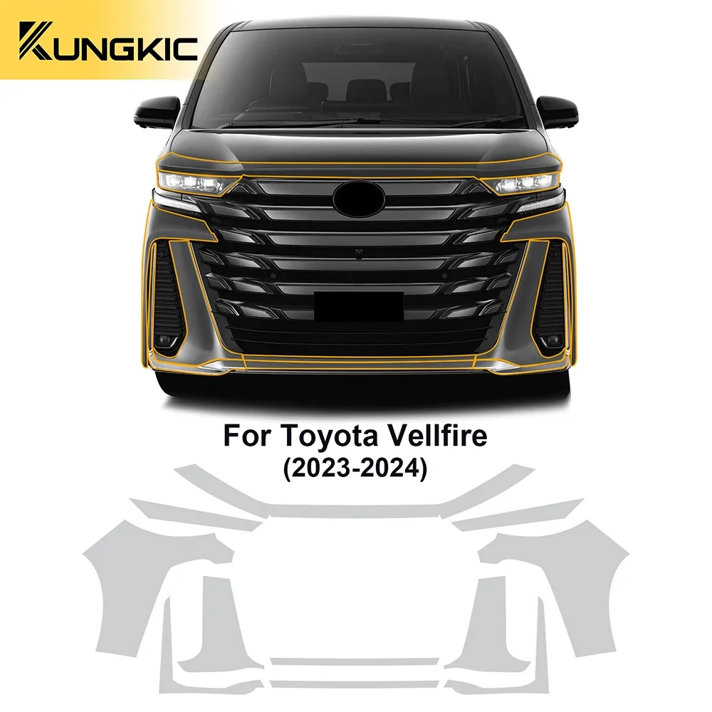 TPU Paint Protection Film For Toyota Vellfire 2023 2024 Pre-cut Car ...