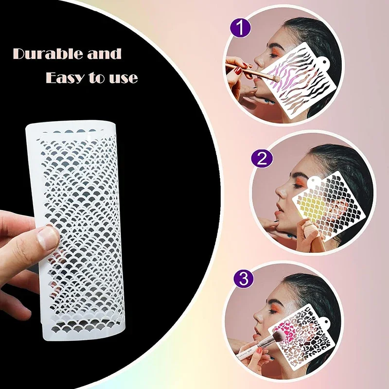 4/5/6/10 pcs Fish Scale Stencil Face Painting Stencils Stencils For ...