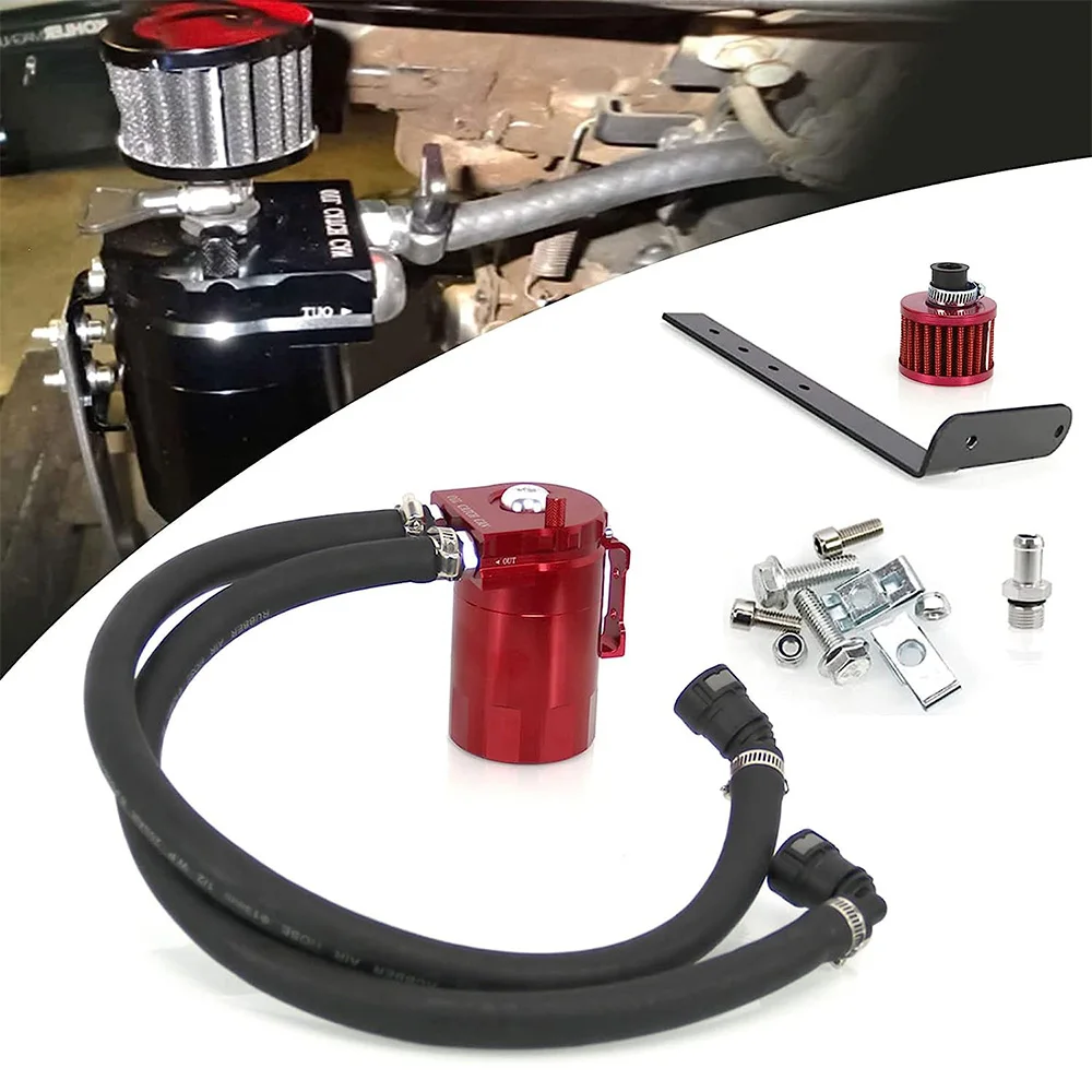 Oil-Catch-Can-Kit-Oil-Separator-Reservoir-Tank-Engine-Polish-Baffled ...