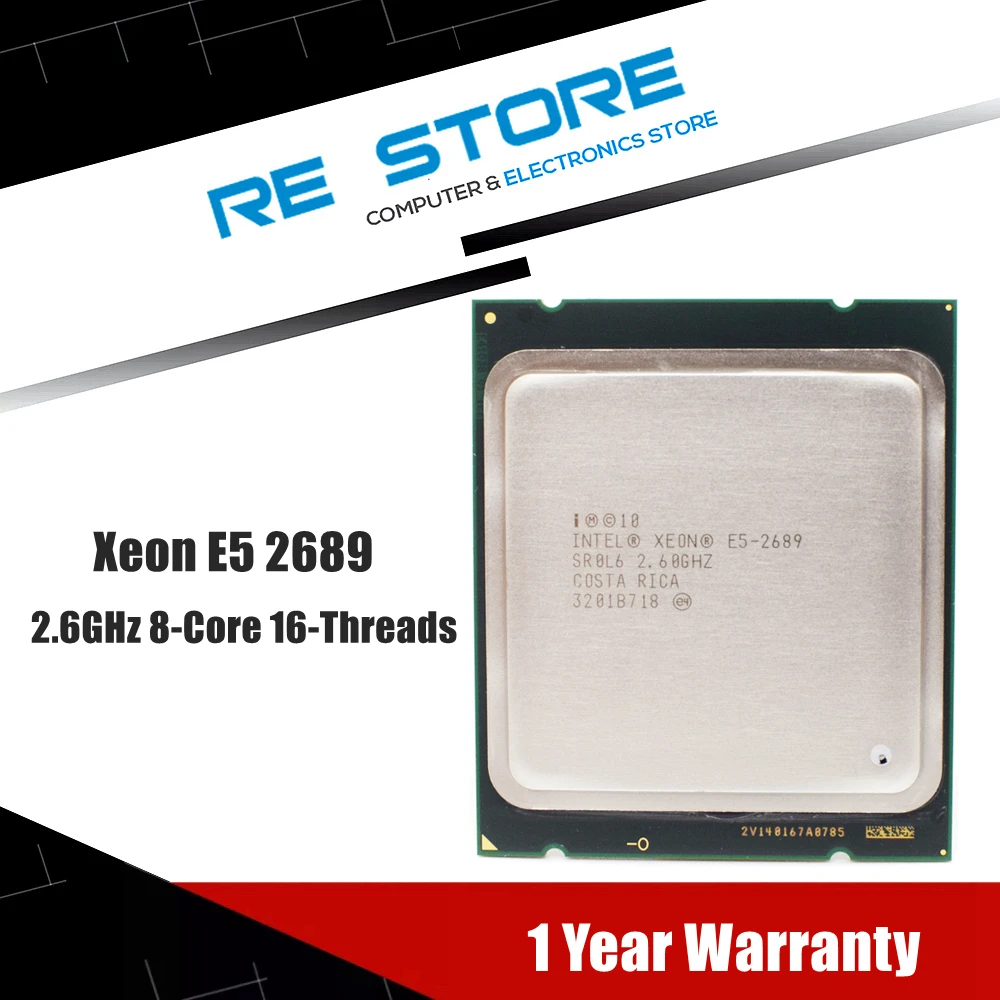 Intel processador xeon e5 2689, processador de cpu lga 2011 2.6ghz 8 ...