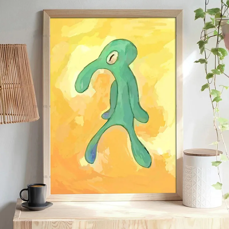 Nordic Bold And Brash Gallery Art Poster Squidward Canvas Painting ...