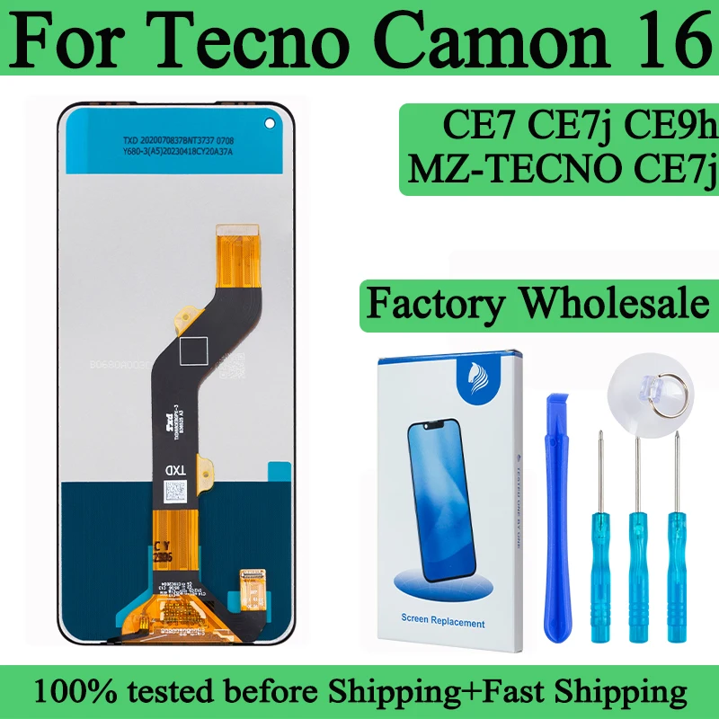 CE7-CE7j-CE9h-MZ-TECNO-CE7j-100-Test-Premium-Lcd-For-Tecno-Camon-16 ...