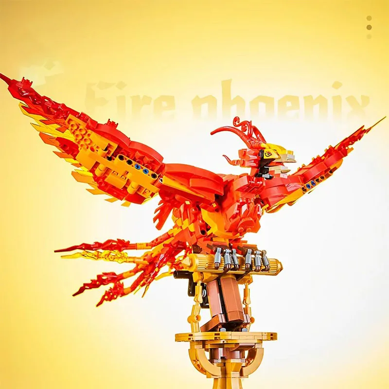 938PCS-Magic-Movie-Fire-Phoenix-Chinese-Fly-Divine-Beast-Building ...