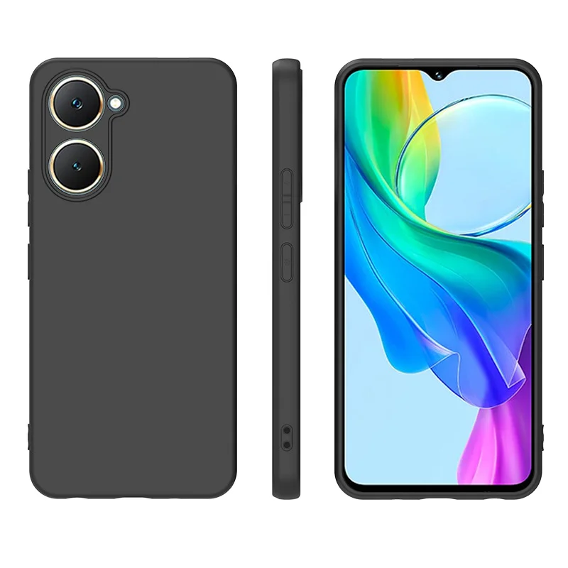 para-Vivo-Y18e-4G-Case-Y-18e-TPU-Suave-negro-delgado-funda-de-silicona ...