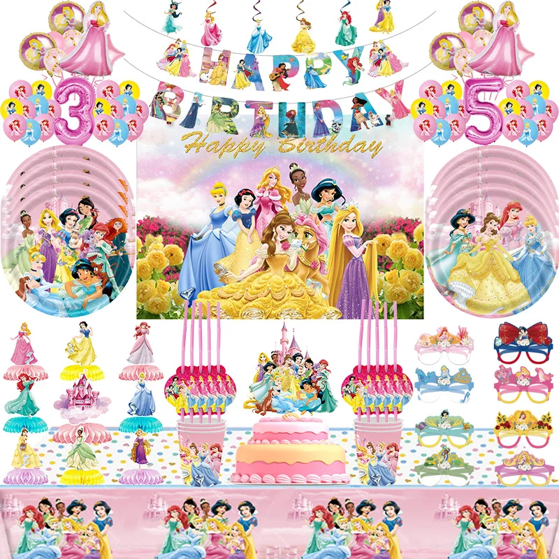 New Princess Birthday Party Pink Princess Theme Tableware Napkins ...