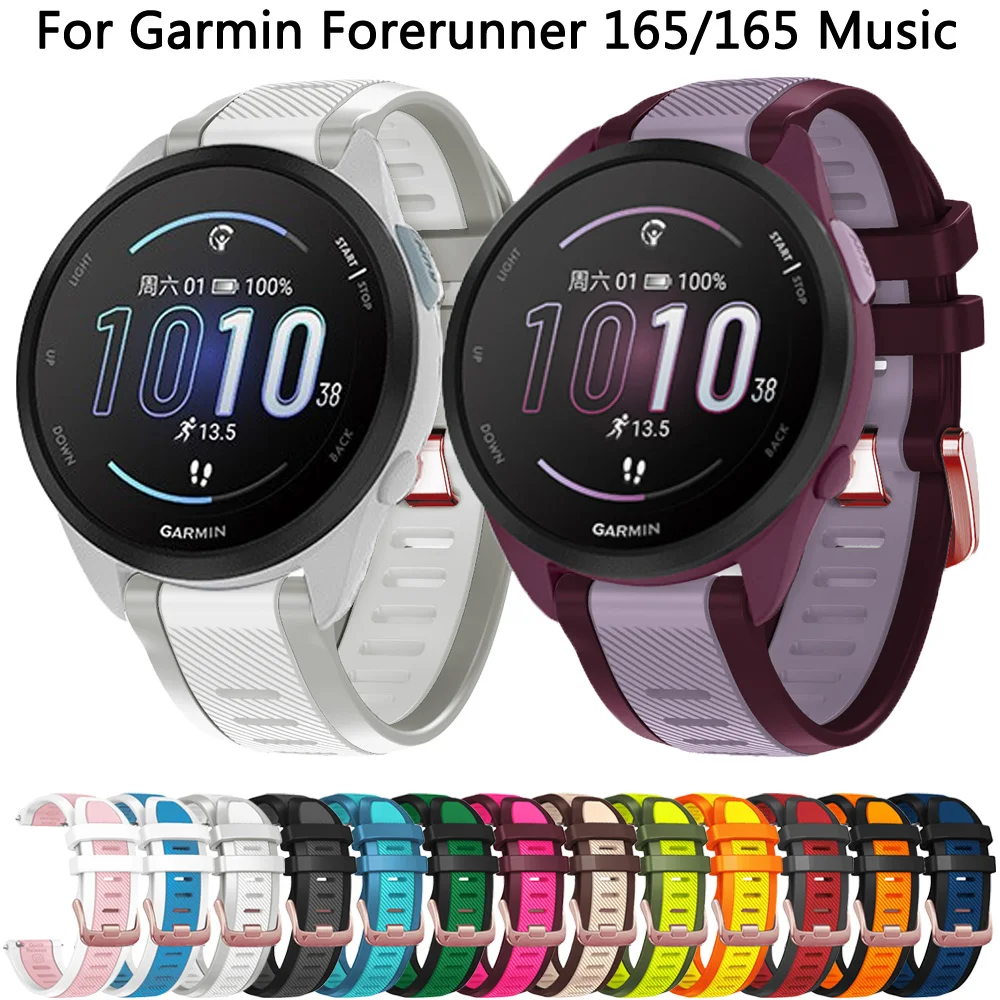 20mm Strap For Garmin Forerunner 165 245 645 MUSIC Watch Band for ...