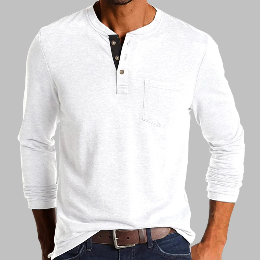 Men’s Trendy Button Half-Open Collar T-Shirt – OUTFITTERS PURSUIT