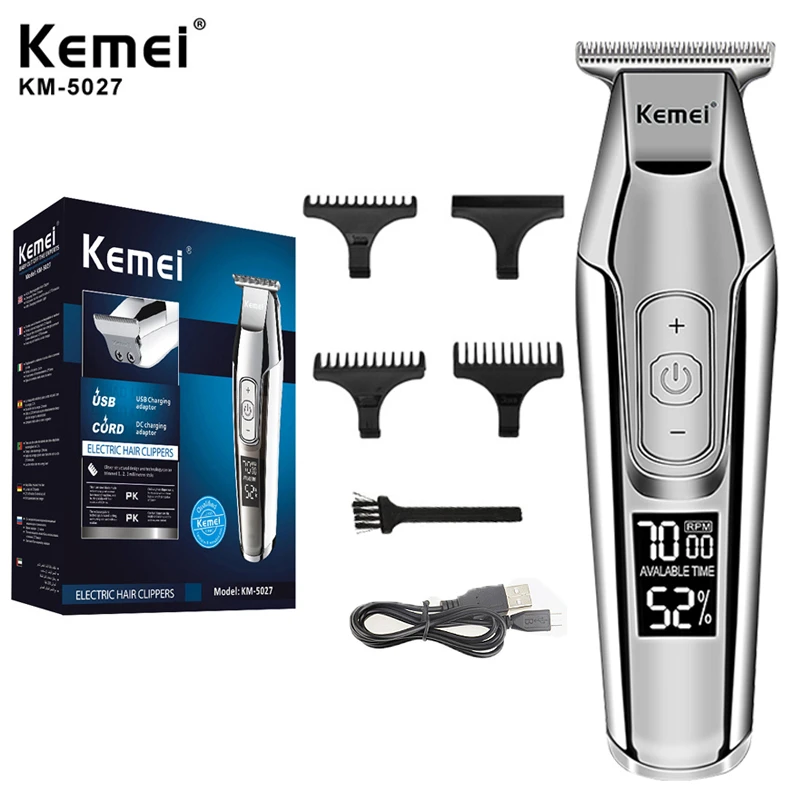 Kemei KM-5027 Professional Hair Trimmer Machine Rechargeable Trimmer ...