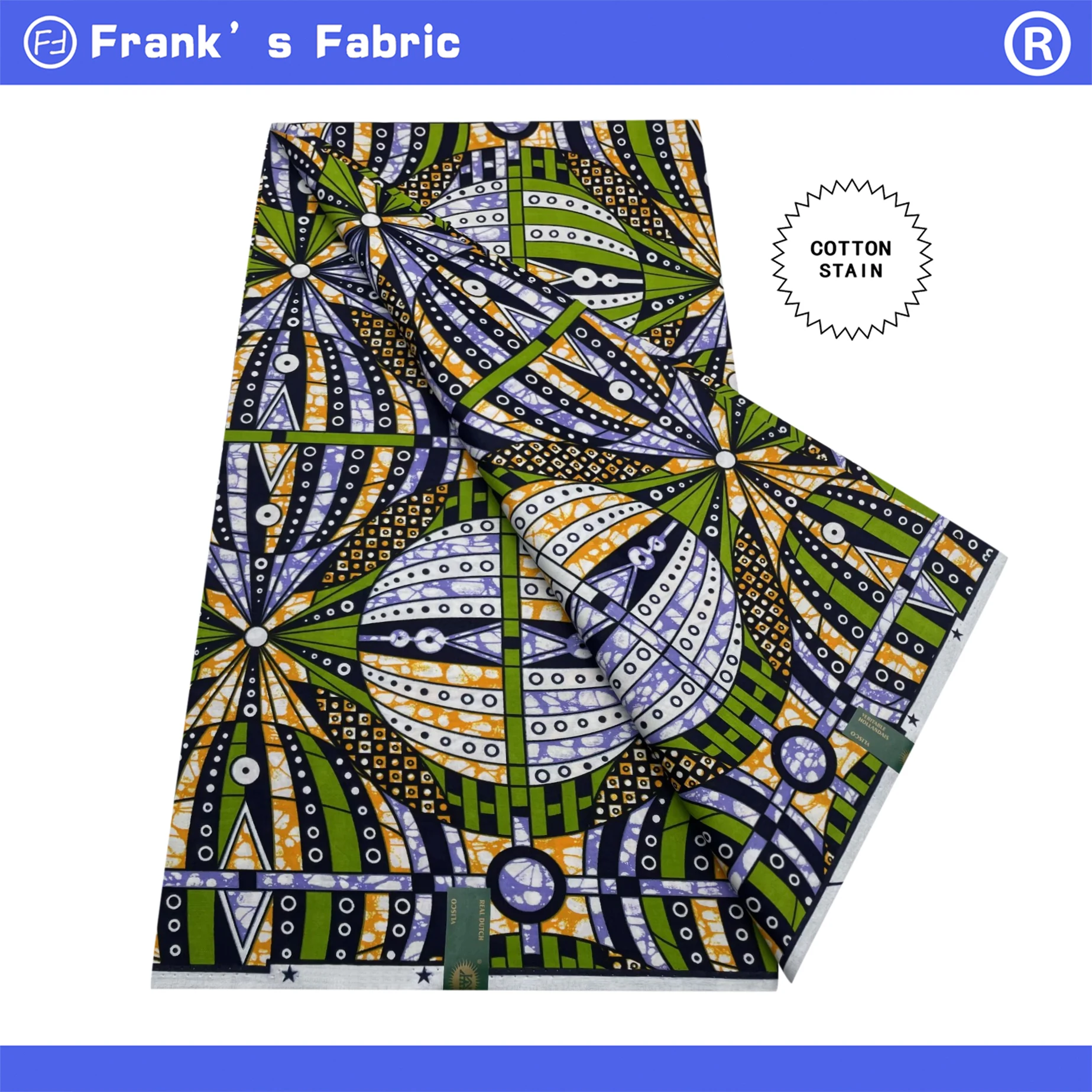 100-Original-Super-African-Wax-Print-Cotton-Fabric-6-Yard-Veritable-Wax ...