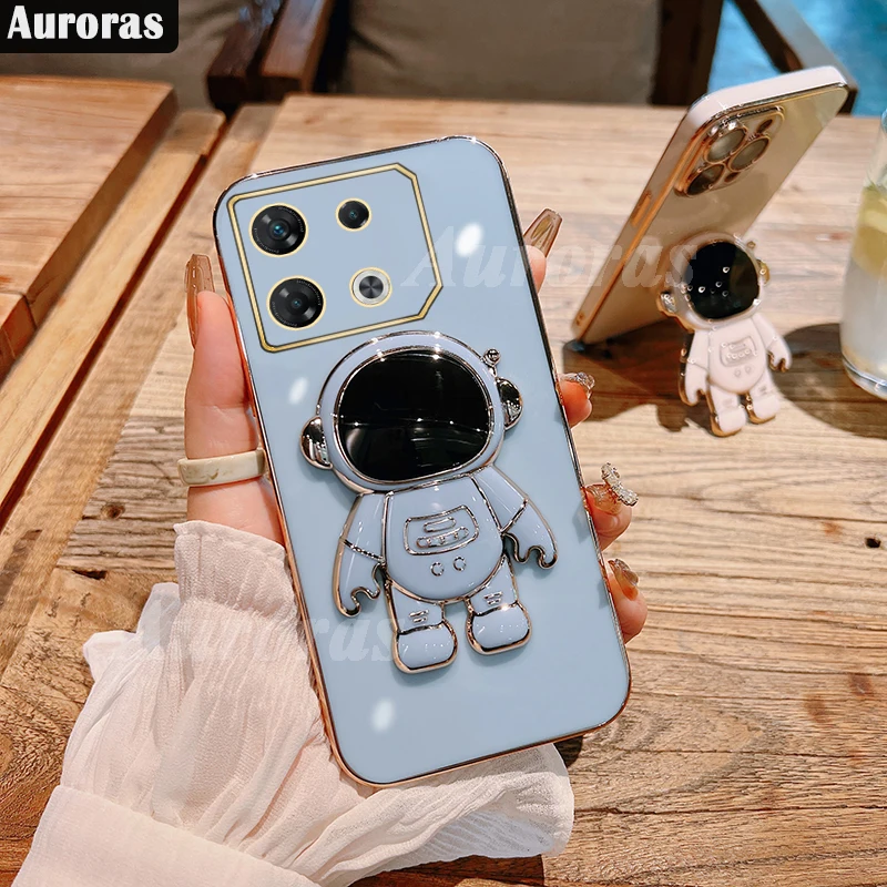 Auroras-For-Infinix-GT-10-Pro-5G-Case-With-Astronaut-Stand-Plated-Bezel ...
