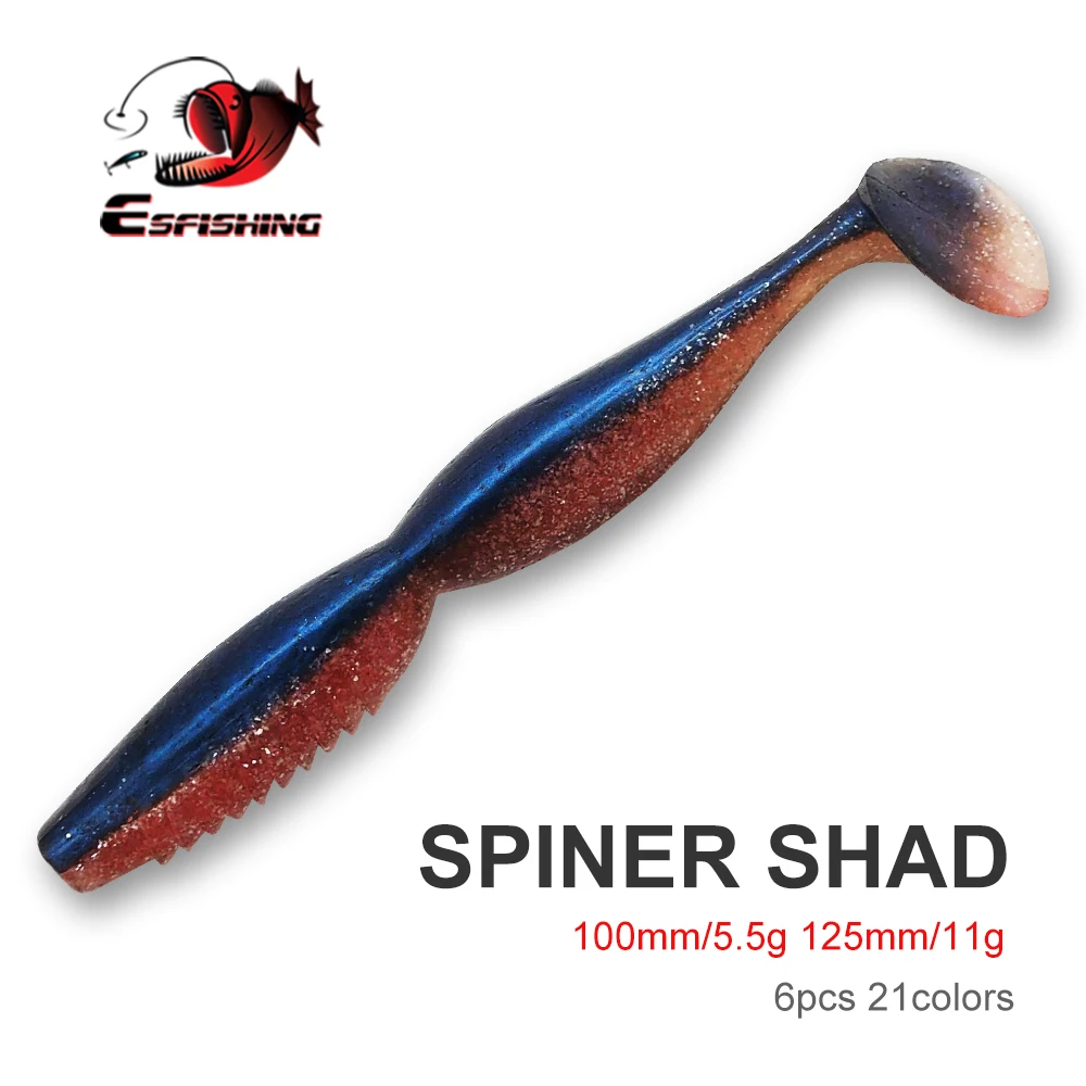 Esfishing Qualité Artificielle Appât Spinner Shad 100mm125mm Pour ...