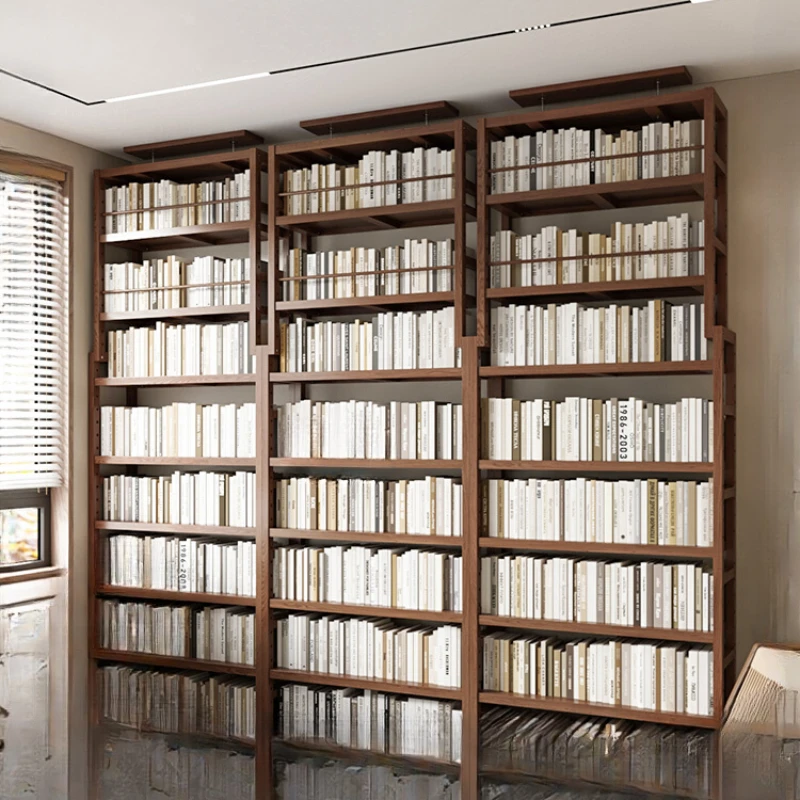 Libreria-libreria-in-legno-massello-da-pavimento-a-soffitto-verticale ...