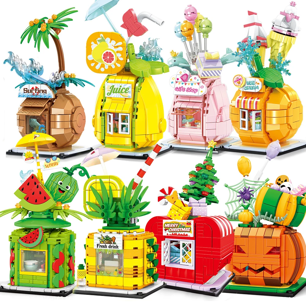 Mini-City-Street-View-Retail-Store-Building-Block-Architecture ...