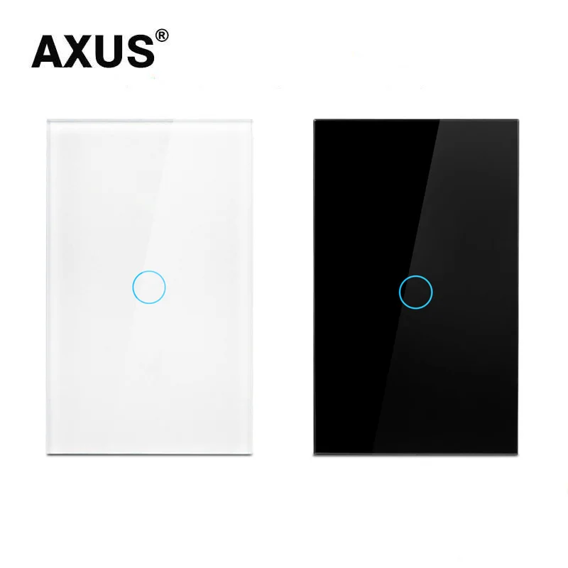 AXUS Touch Switch Wall Light Switch Luxury Crystal Tempered Glass EU US ...