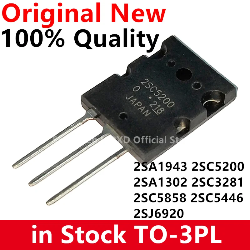 5PCS 2SC5200 TO-3P C5200 TO-3PL 5200 2SA1943 A1943 2SC5858 C5858 2SC5446 C5446 2SA1302 2SC3281 ...