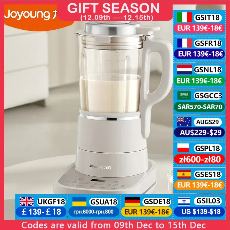 Joyoung-Light-Sound-Food-Blender-Mixer-1-75L-Household-Multifunction-Soymilk-Maker-35000RPM-Wall ...