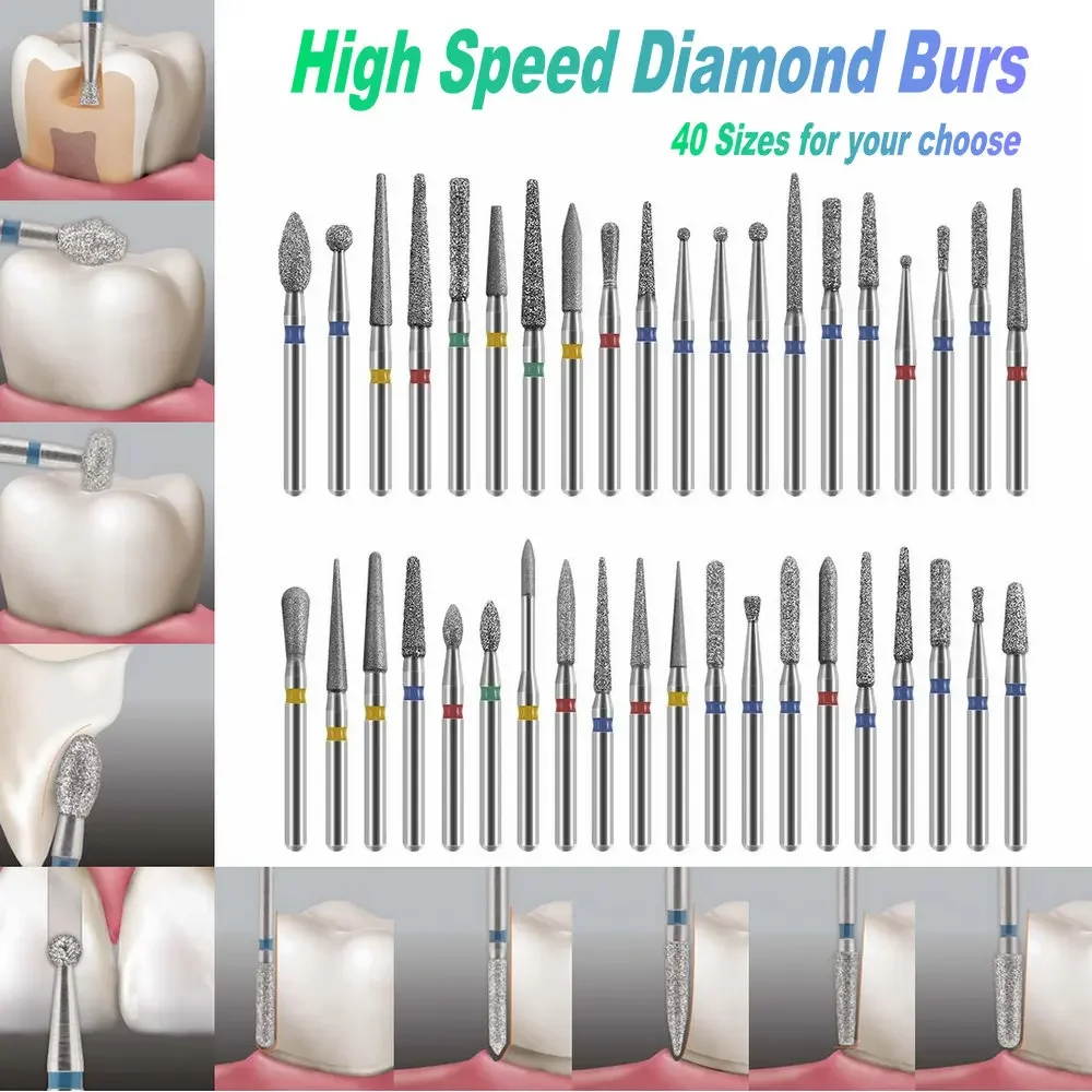 10pcs-Dental-Diamond-Burs-Drill-for-High-Speed-Handpiece-Dental-Dia-Bur-Dentistry-Used-on ...