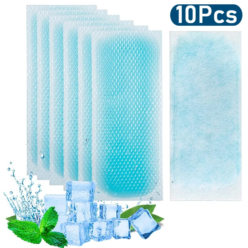 10Pcs-Fever-Cooling-Patches-Forehead-Strips-Phone-Ice-Cooling-Sheet-for ...