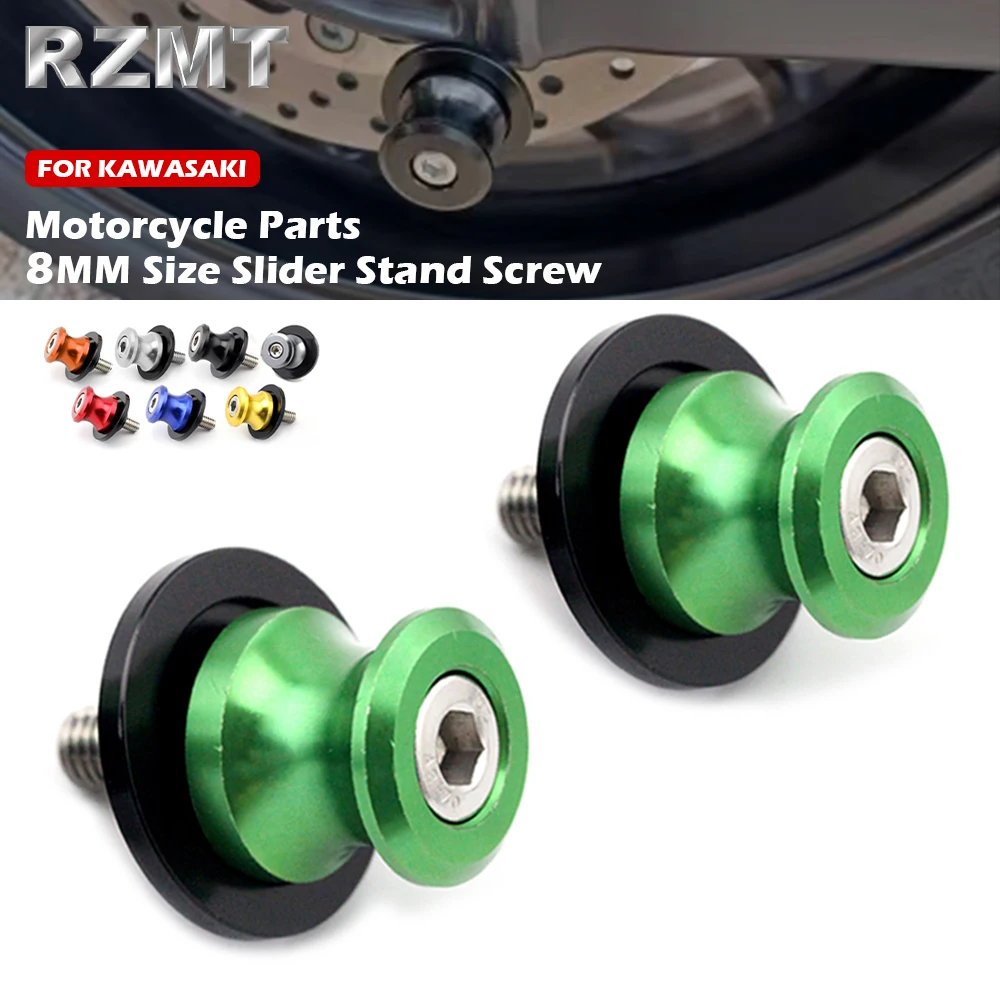 8M Swingarm Spools For Kawasaki Z400 Z650 Z900 Ninja 400 650 ZX6R ZX10R ...