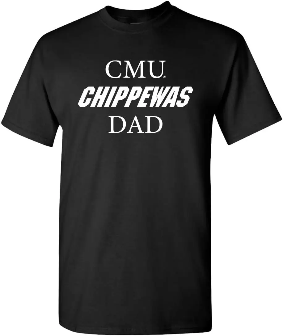 CreateMyTee-CMU-White-Text-Chippewas-DAD-T-Shirt-Central-Michigan ...