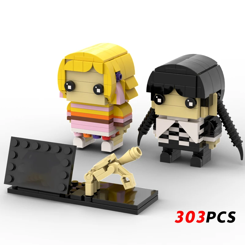 Addams-Family-Brickheadz-Building-Blocks-Kit-Wednesday-Horror-Anime ...
