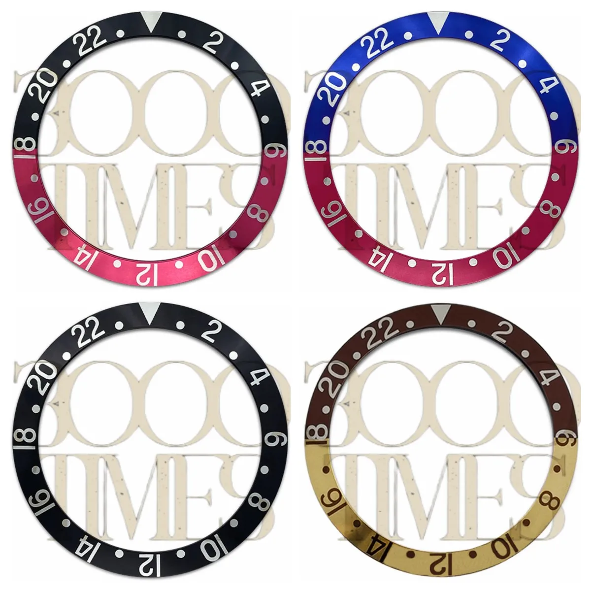 38mm-Black-Red-Blue-Brown-vintage-aluminum-bezel-insert-fit-for-Rolex ...