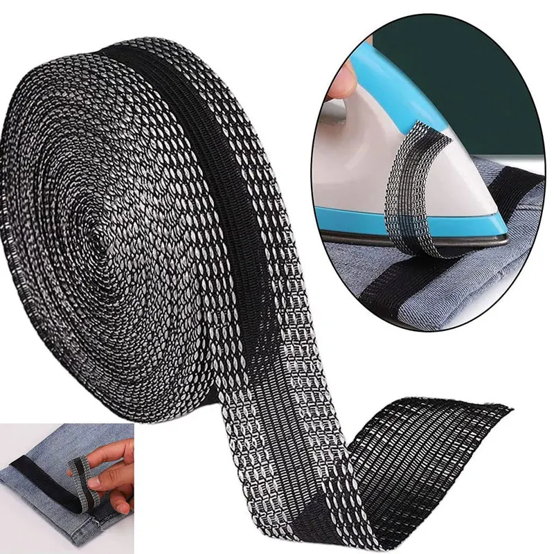 1/2/5m Iron-on Pants Edge Shorten Self-adhesive Pants Past Iron-on Hem Tape Fabric Tape For Suit ...