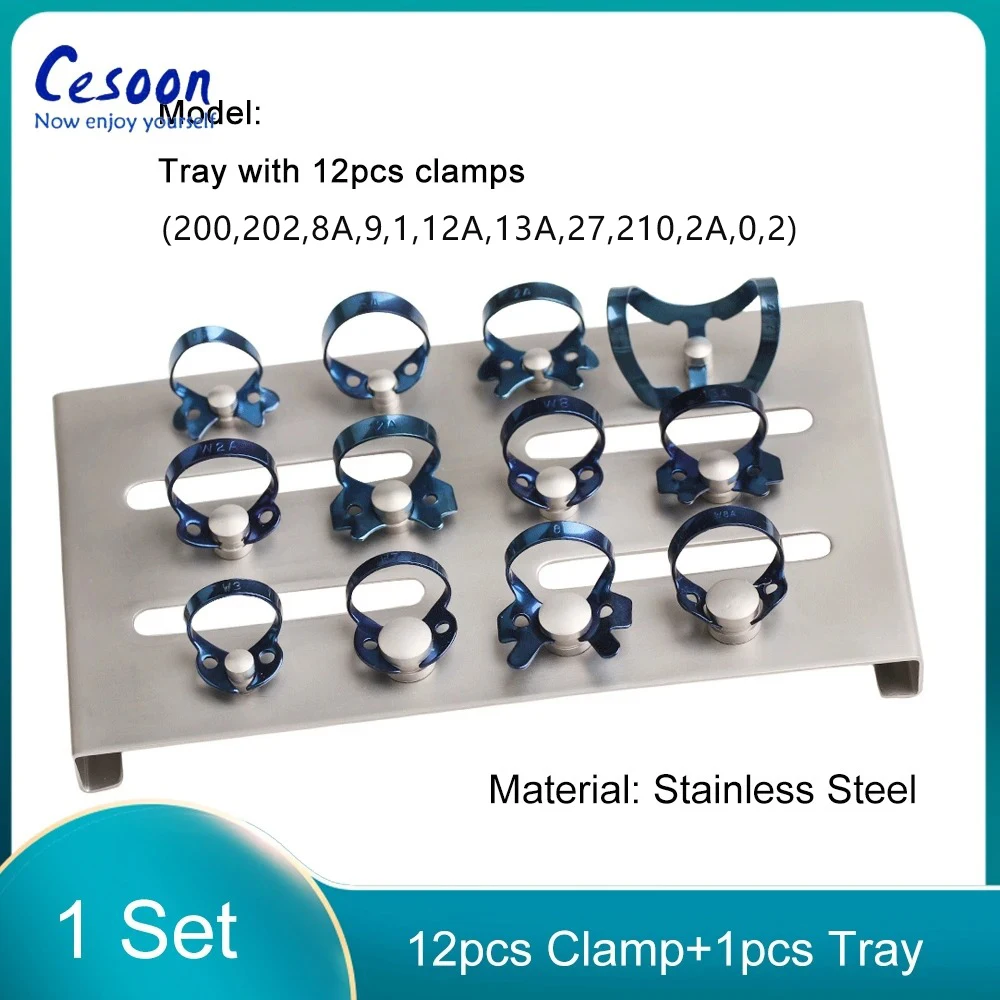 1-Set-Dental-Endodontic-Rubber-Dam-Clamps-Restorative-Barrier-Clip ...