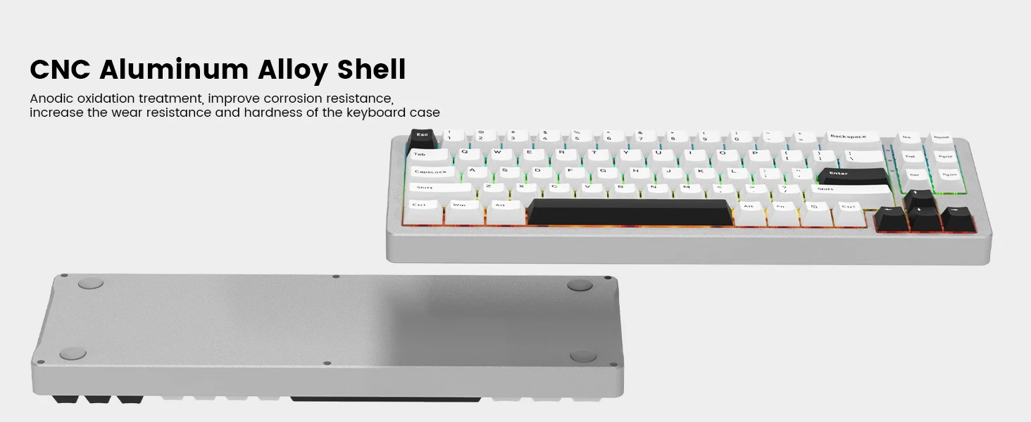 Womier S-K71 Трехрежимная 68% беспроводная механическая игровая ...