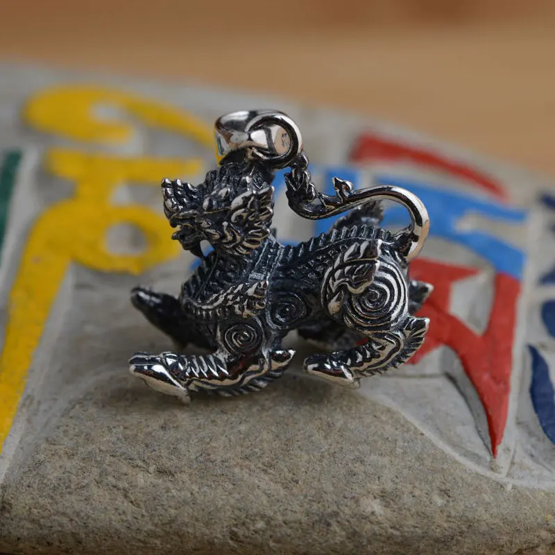 FNJ-Animal-Qilin-Pendant-925-Silver-Original-Pure-S925-Sterling-Silver ...