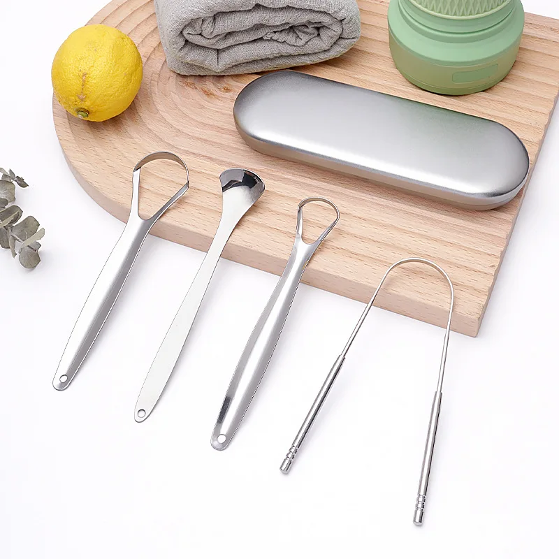 Portable-Single-Layer-Tongue-Scraper-Reusable-Stainless-Steel-Oral ...
