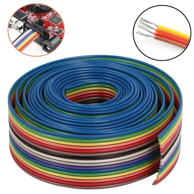 2-Meter-16P-cable-rainbow-flat-wire-support-wire-welding-cable ...