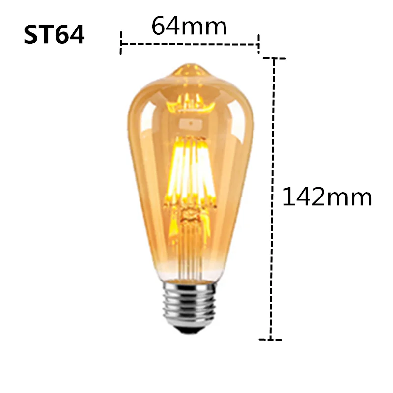 AMPOULE LED,ST64 Warm yellow-E27 6W 220V-Oui--Ampoule LED Vintage ...