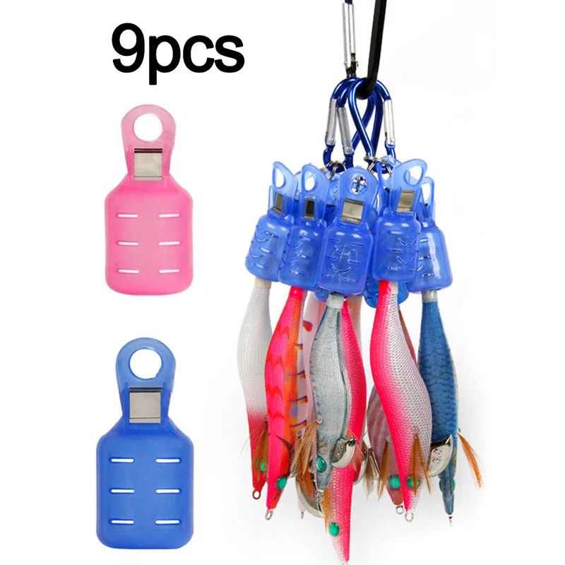 9pcs-Squid-Jig-Hook-Cover-Anti-Scratch-Puncture-Wooden-Shrimp-Hook ...
