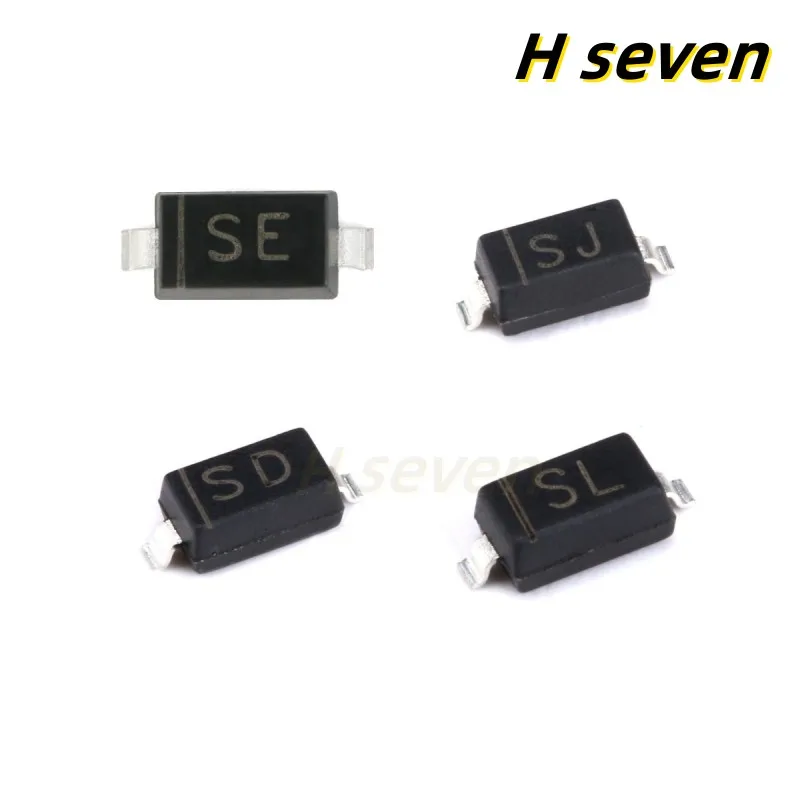 50pcs-B0530W-SE-B5819W-SL-B5817W-SJ-B0520LW-SD-SOD-123-SMD-Schottky ...