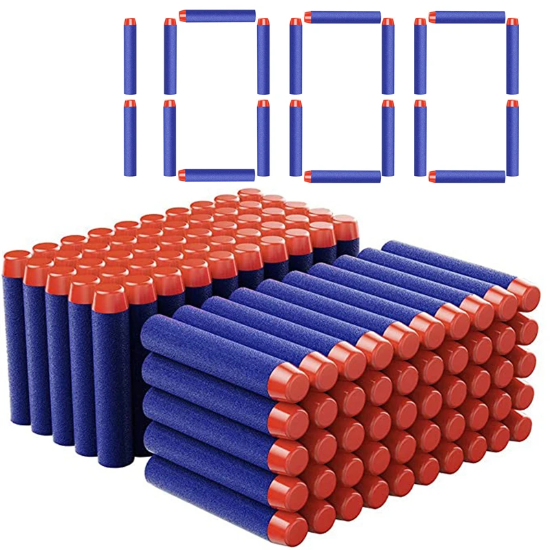 TISNEFR-1000-50pcs-Blue-Solid-Round-Head-Bullets-7-2cm-for-Nerf-Series ...