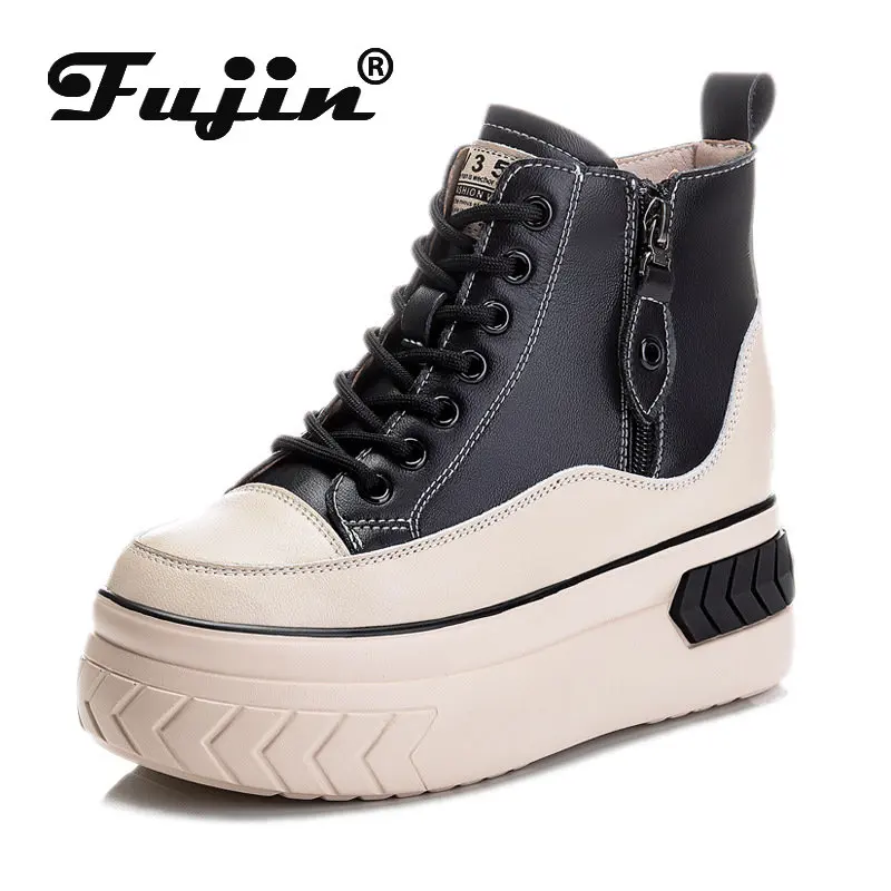 Fujin – Chaussures Hautes En Fourrure Véritable Pour Femmes, Baskets À ...