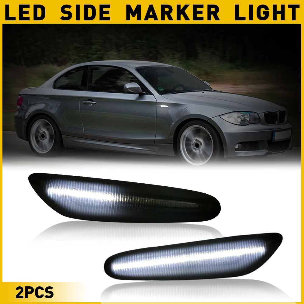 LED 사이드 펜더 다이내믹 방향 지시등 마커 램프, BMW 1 3 5 시리즈 E82 E88 E46 E90 E91 E92 E93 E60 E61 X3 E83 X1 E84 ...
