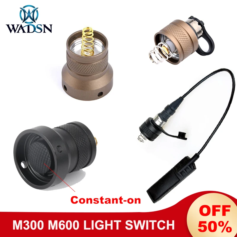 WADSN-M300-M600-Flashlight-Tail-Cap-Switch-Airsoft-M300C-Tactical ...