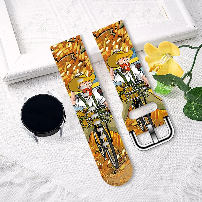20mm 22mm Van Gogh Printed Strap for Samsung Galaxy Watch 5/4 40mm 44mm ...