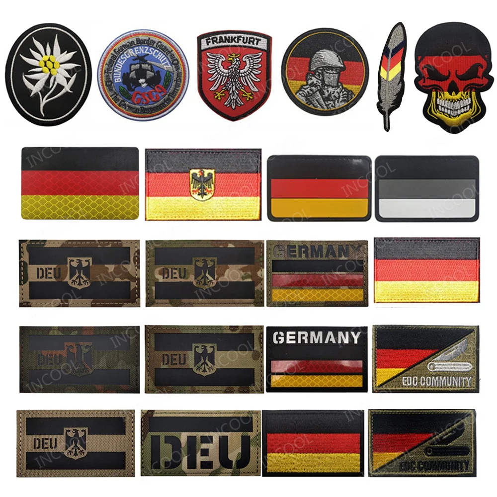 Germany-IR-Infrared-Reflective-Embroidered-Patch-Eagle-Flag-Patches-Deutschland-German-Appliqued ...