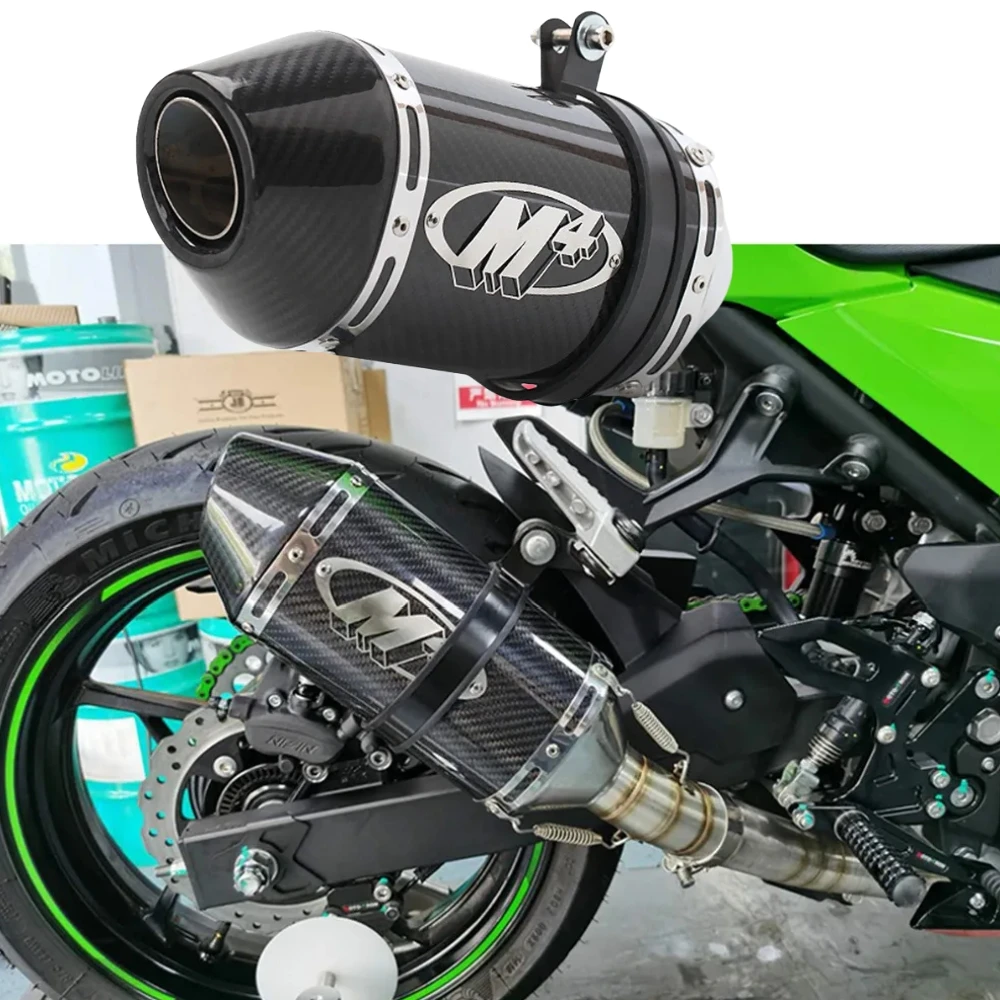 51mm-Motorcycle-Exhaust-M4-Modified-Muffler-Carbon-Fiber-Escape-Moto ...