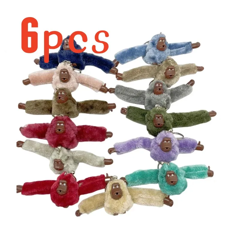 6pcs-16-5cm-Cute-Girl-Plush-Doll-Fur-Monkey-Toy-Key-Chain-Orangutan ...