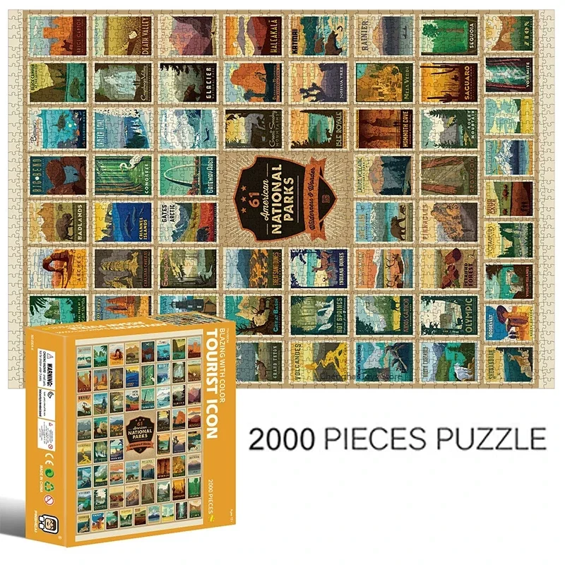 Travel icon 2000 PCS of high difficulty adult puzzle building blocks ...