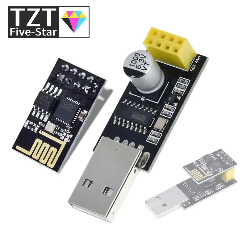 ESP01 Programmer adapter UART GPIO0 ESP-01 Adaptater ESP8266 CH340G USB ...