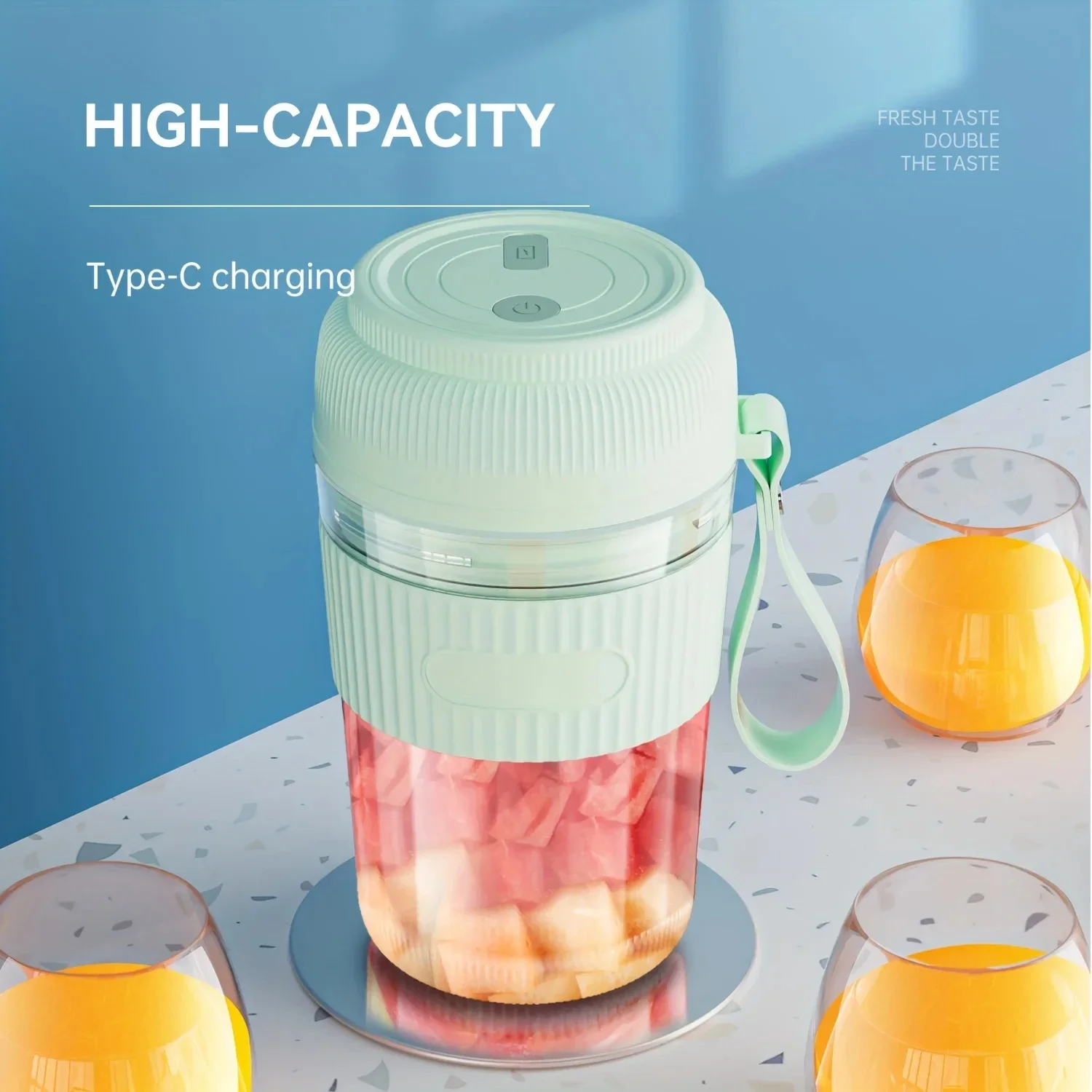 Wireless-Portable-Blender-10-Leaf-Blade-USB-Rechargeable-Mini-Juice ...