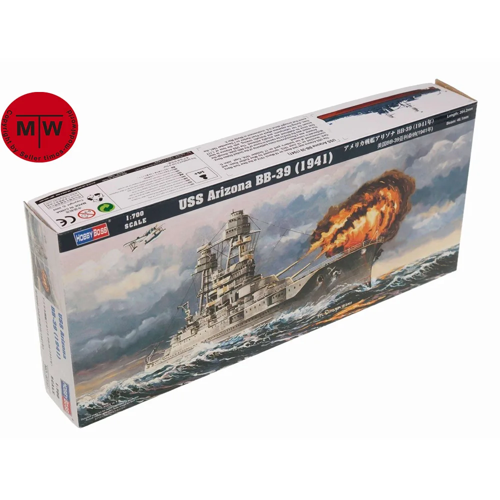 HobbyBoss-83401-1-700-Scale-USS-Arizona-BB-39-1941-Military-Plastic ...