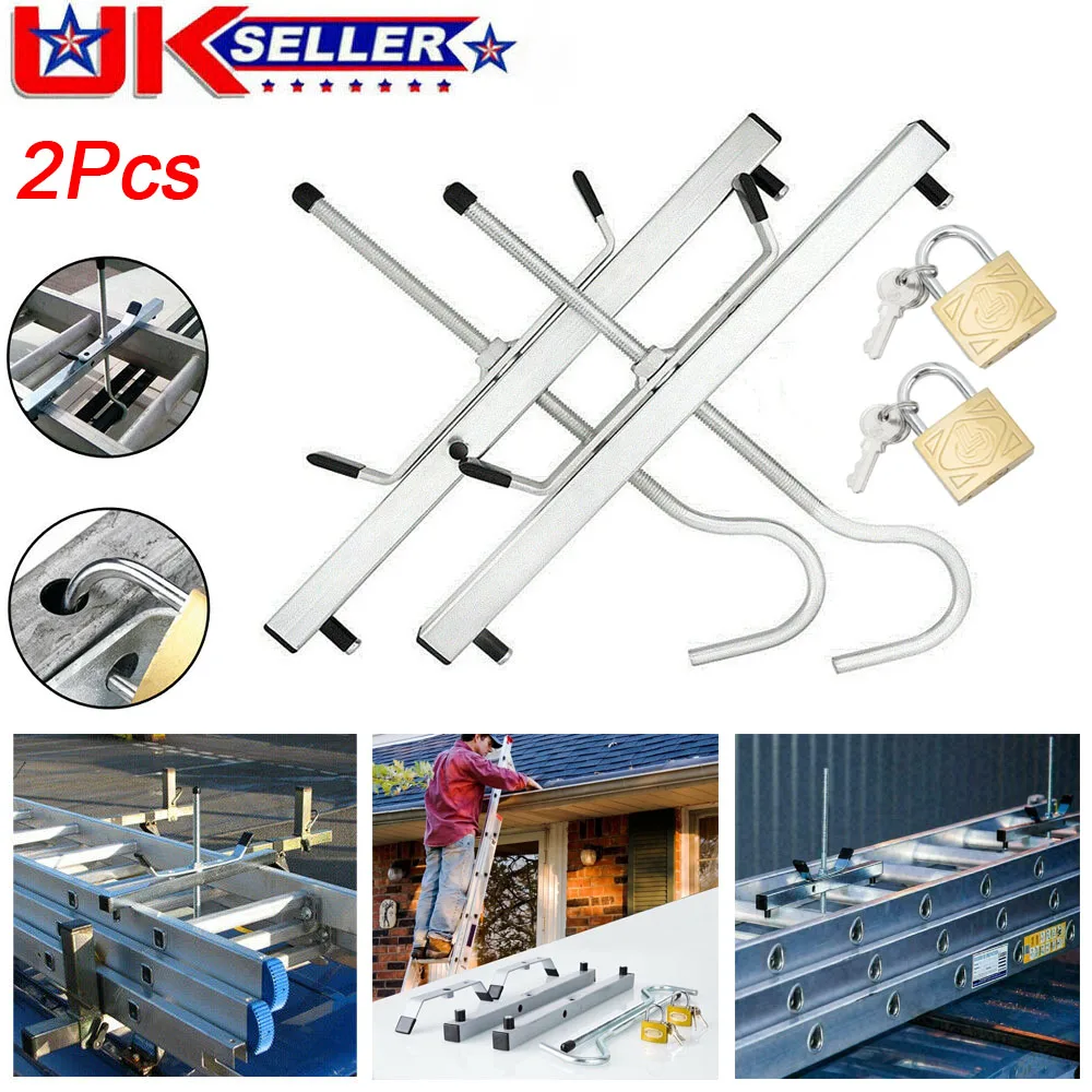 Universal Heavy Duty Ladder Roof Rack Clamp Clamps Lockable Free 2Locks ...