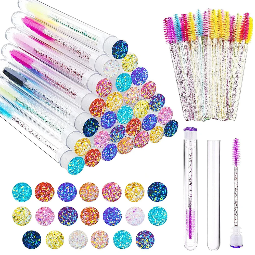 10Pcs-Diamond-Eyelash-Brush-Tubes-Spoolies-Mascara-Wand-Tube-Disposable ...