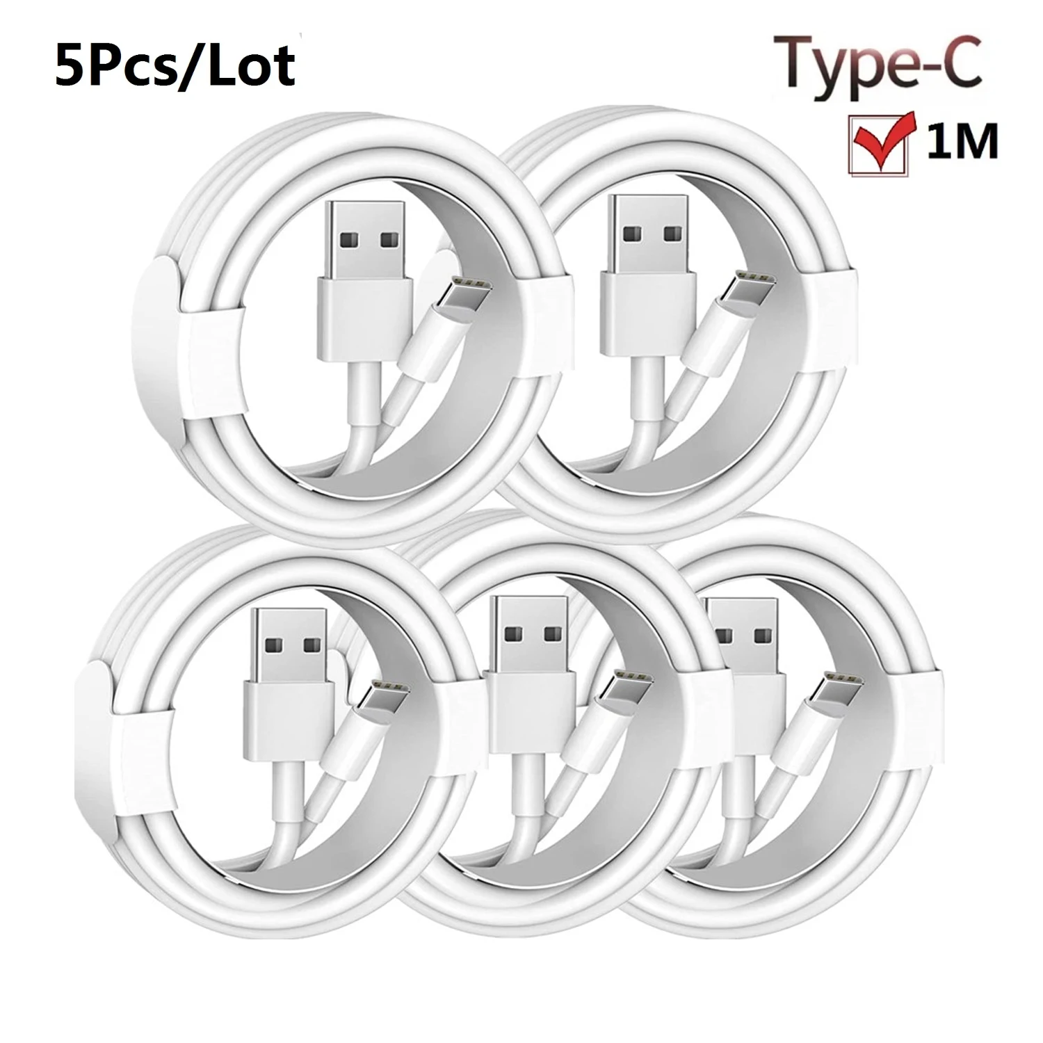 5Pcs-Lot-1M-Fast-Charging-Type-C-USB-C-Cable-for-Charger-Wire-Android ...